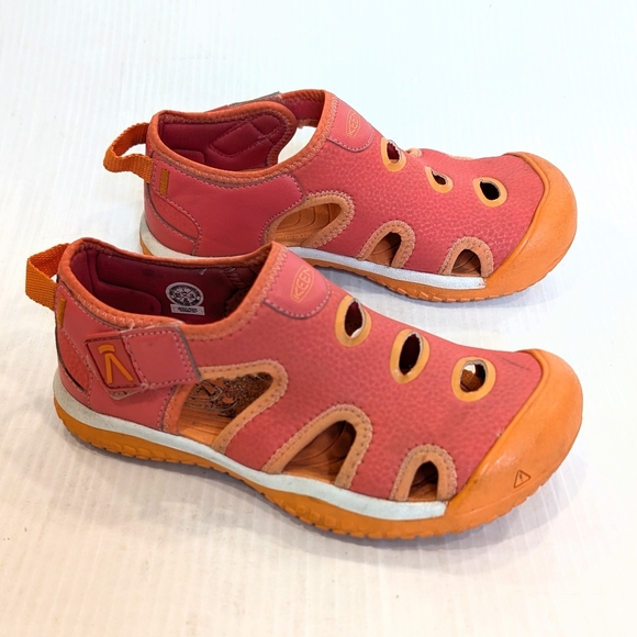 Keen | Shoes | Keen Kids Pink And Orange Closed Toe Sandals Water Shoes ...
